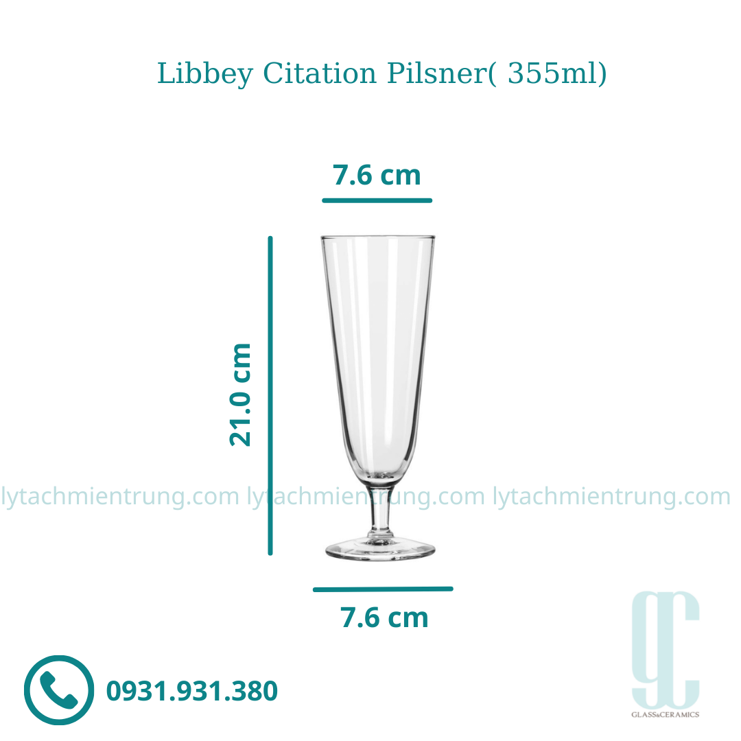 Ly thủy tinh Libbey Citation Pilsner( 355ml) - Ly tách miền Trung