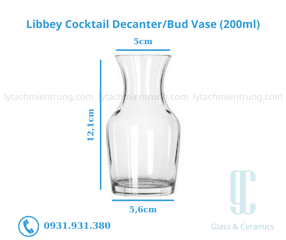 Ly thủy tinh Libbey Decanter (200ml) - Ly tách miền Trung