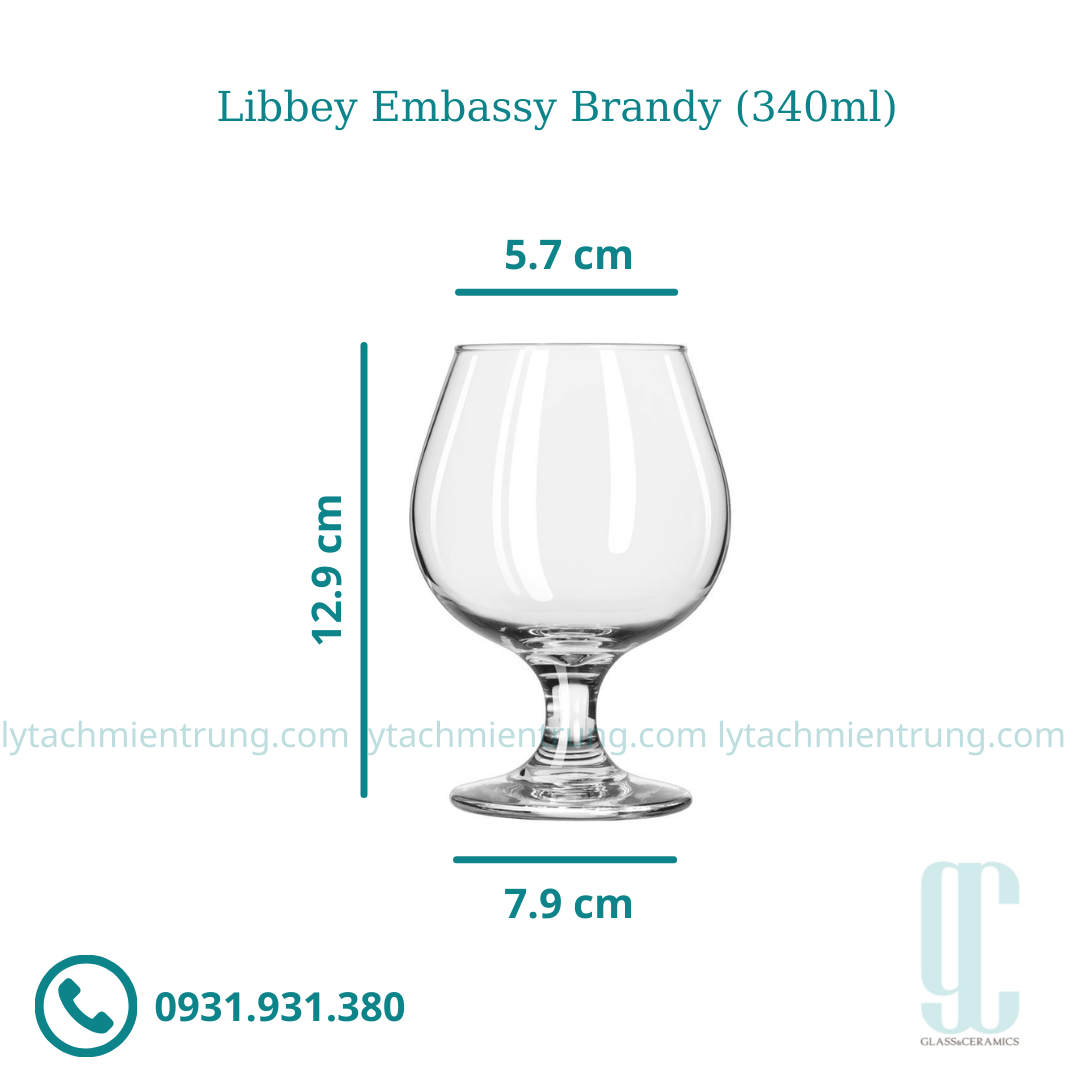 Ly thủy tinh Libbey Embassy Brandy (340ml) - Ly tách miền Trung