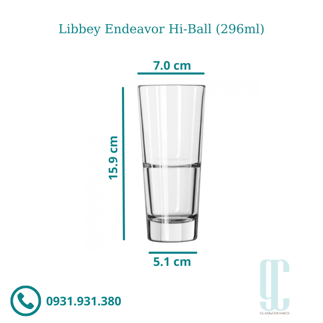 Ly thủy tinh Libbey Endeavor Hi-Ball (296ml) - Ly tách miền Trung