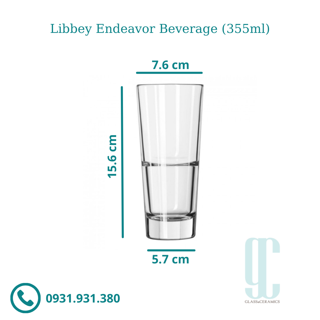 Ly thủy tinh Libbey Endeavor Beverage (355ml) - Ly tách miền Trung