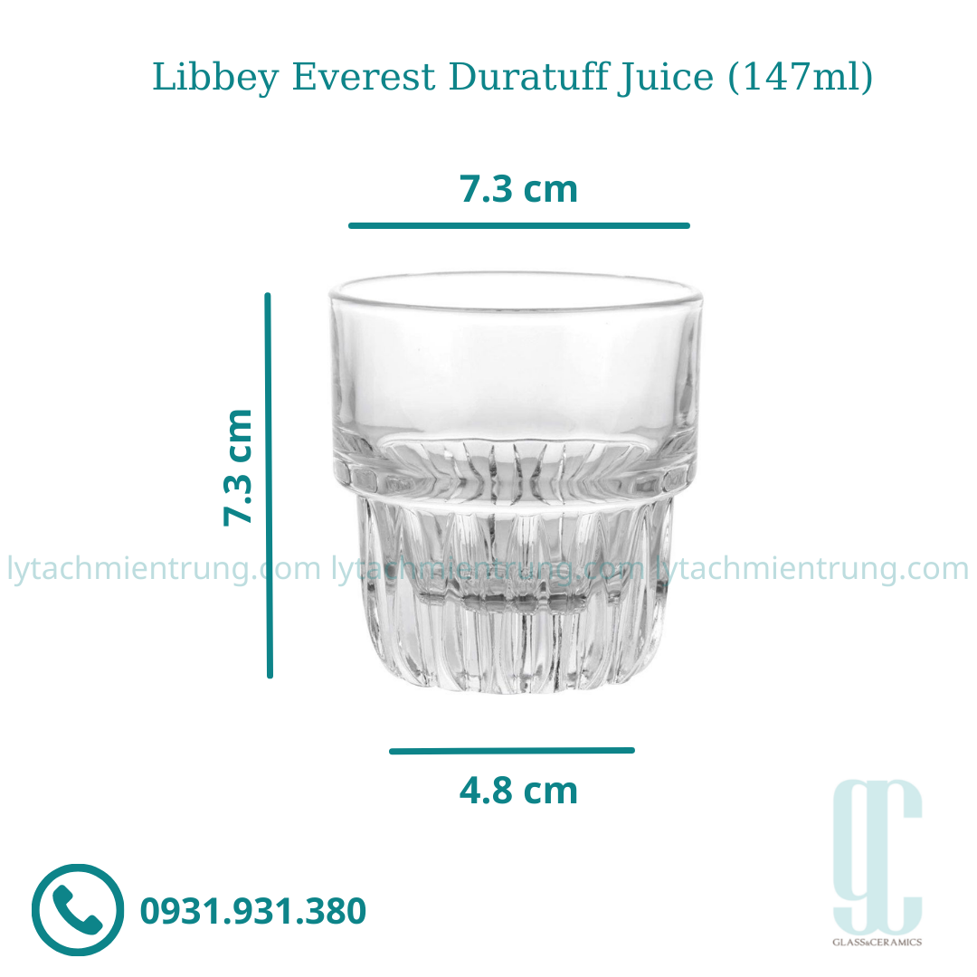 Ly thủy tinh Libbey Everest Duratuff Juice (147ml) - Ly tách miền Trung