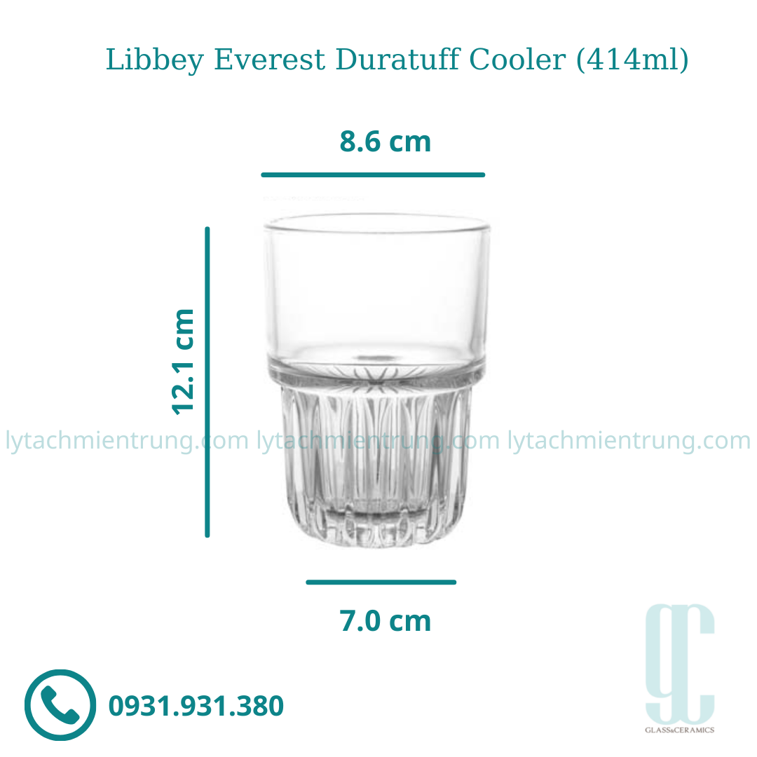 Ly thủy tinh Libbey Everest Duratuff Cooler (414ml) - Ly tách miền Trung