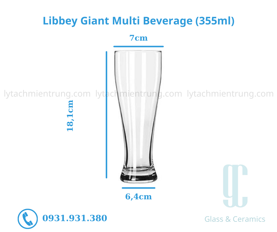 Ly thủy tinh Libbey Giant Multi Beverage (355ml) - Ly tách miền Trung