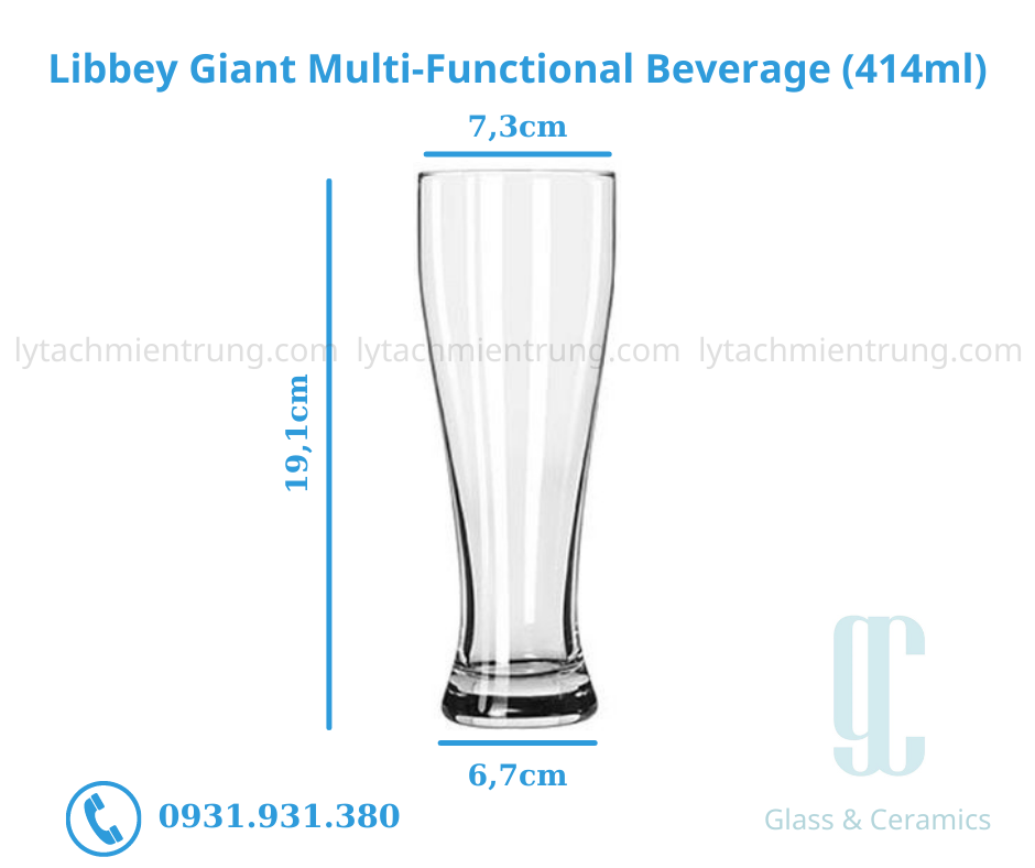 Ly thủy tinh Libbey Giant Multi Functional Beverage (414ml) - Ly tách miền Trung
