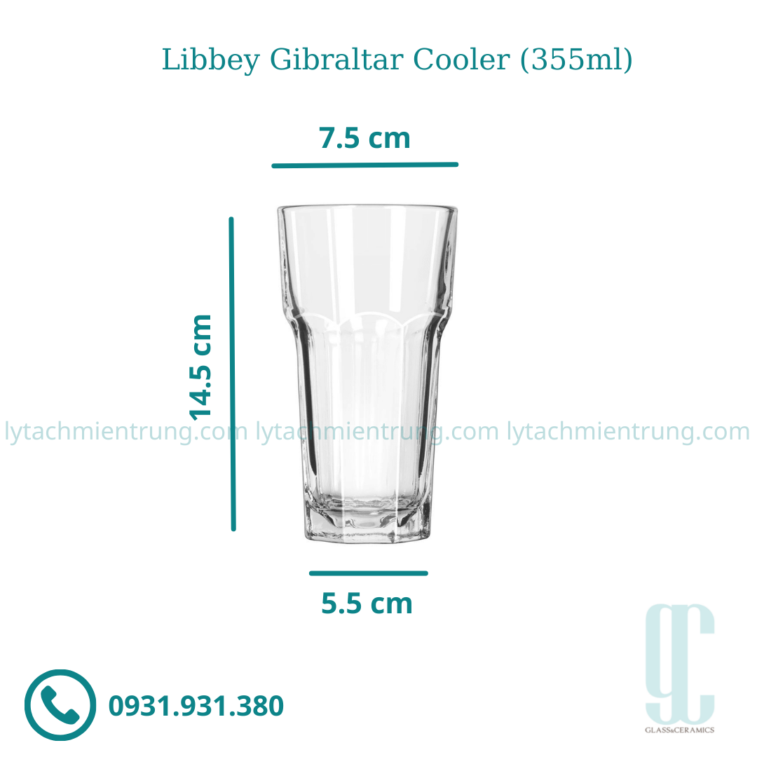 Ly thủy tinh Libbey Gibraltar Cooler (355ml) - Ly tách miền Trung