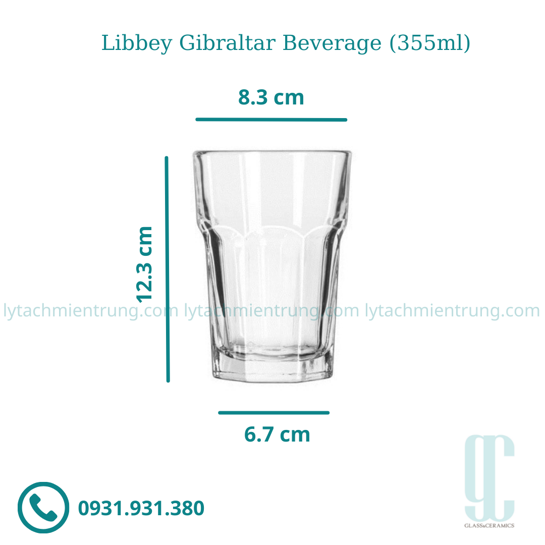 Ly thủy tinh Libbey Gibraltar Beverage (355ml) - Ly tách miền Trung