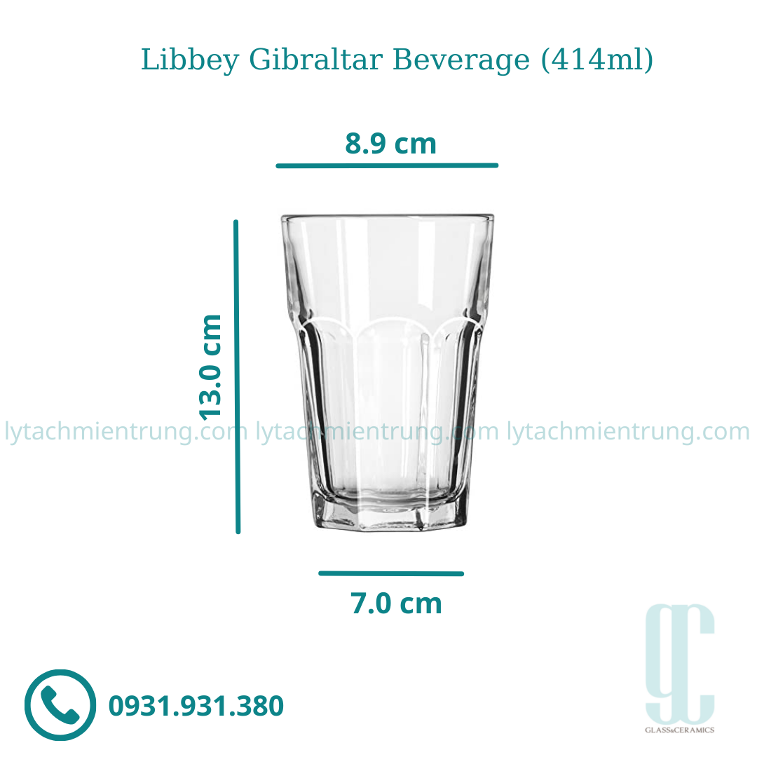 Ly thủy tinh Libbey Gibraltar Beverage (414ml) - Ly tách miền Trung