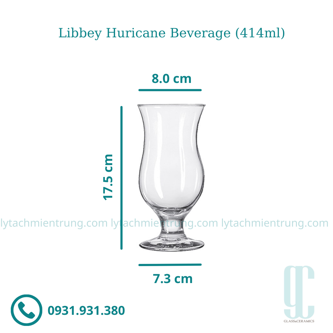 Ly thủy tinh Libbey Huricane Beverage (414ml) - Ly tách miền Trung