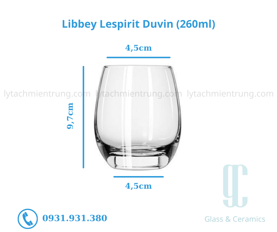 Ly thủy tinh Libbey Lespirit Duvin (260ml) - Ly tách miền Trung