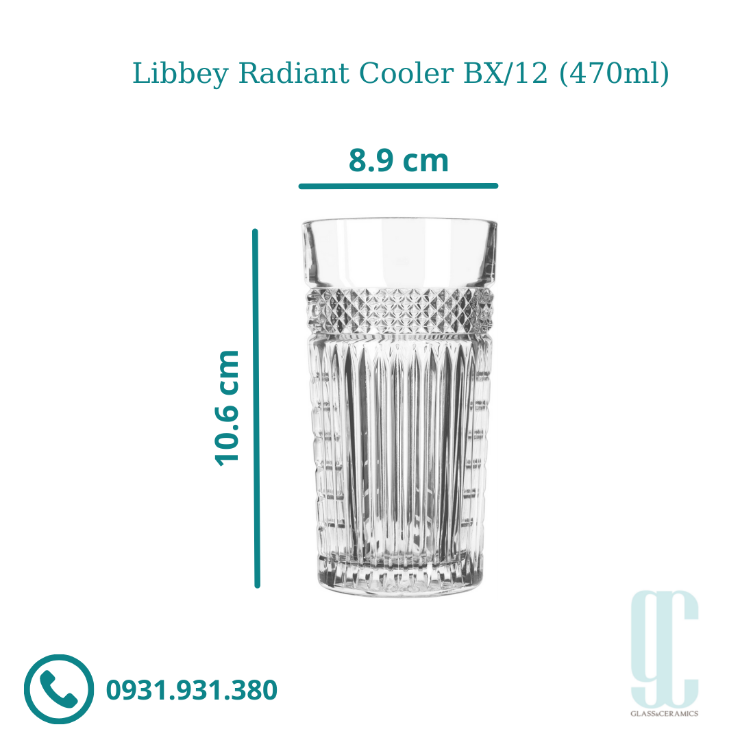 Ly thủy tinh Libbey Radiant Cooler (470ml) - Ly tách miền Trung