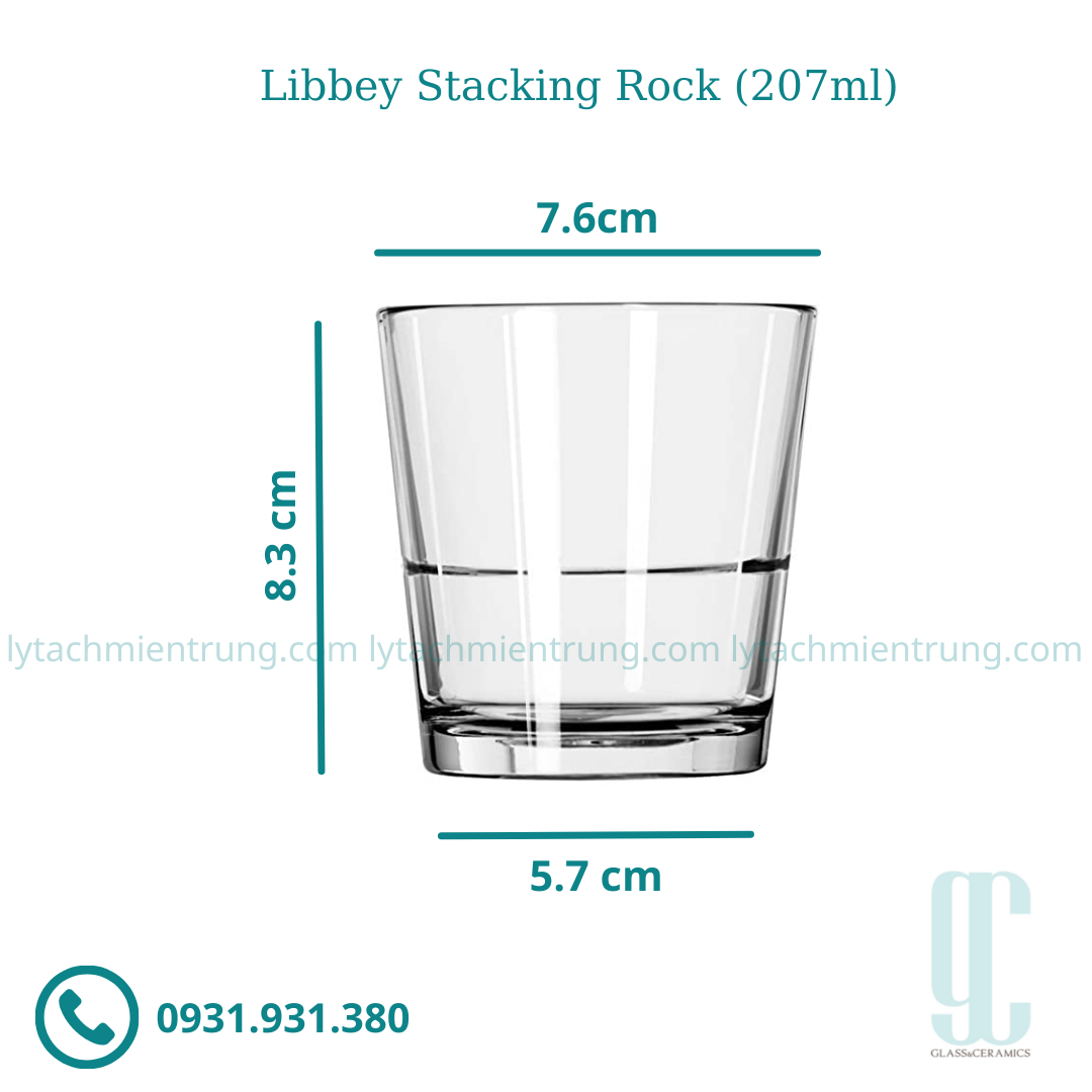 Ly thủy tinh Libbey Stacking Rock (207ml) - Ly tách miền Trung
