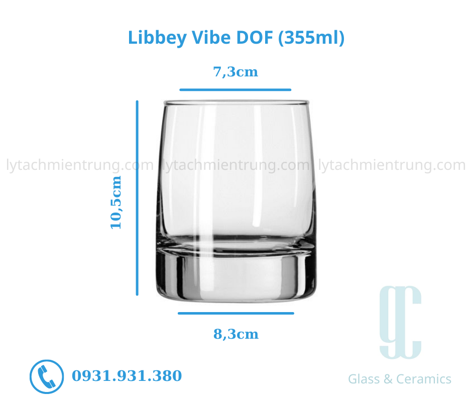 Ly thủy tinh Libbey Vibe DOF (355ml) - Ly tách miền Trung